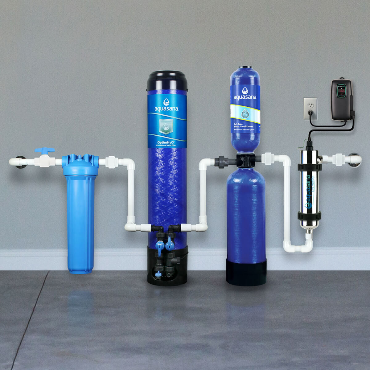 OptimH2O Whole House Water Filter System for Lead | Aquasana